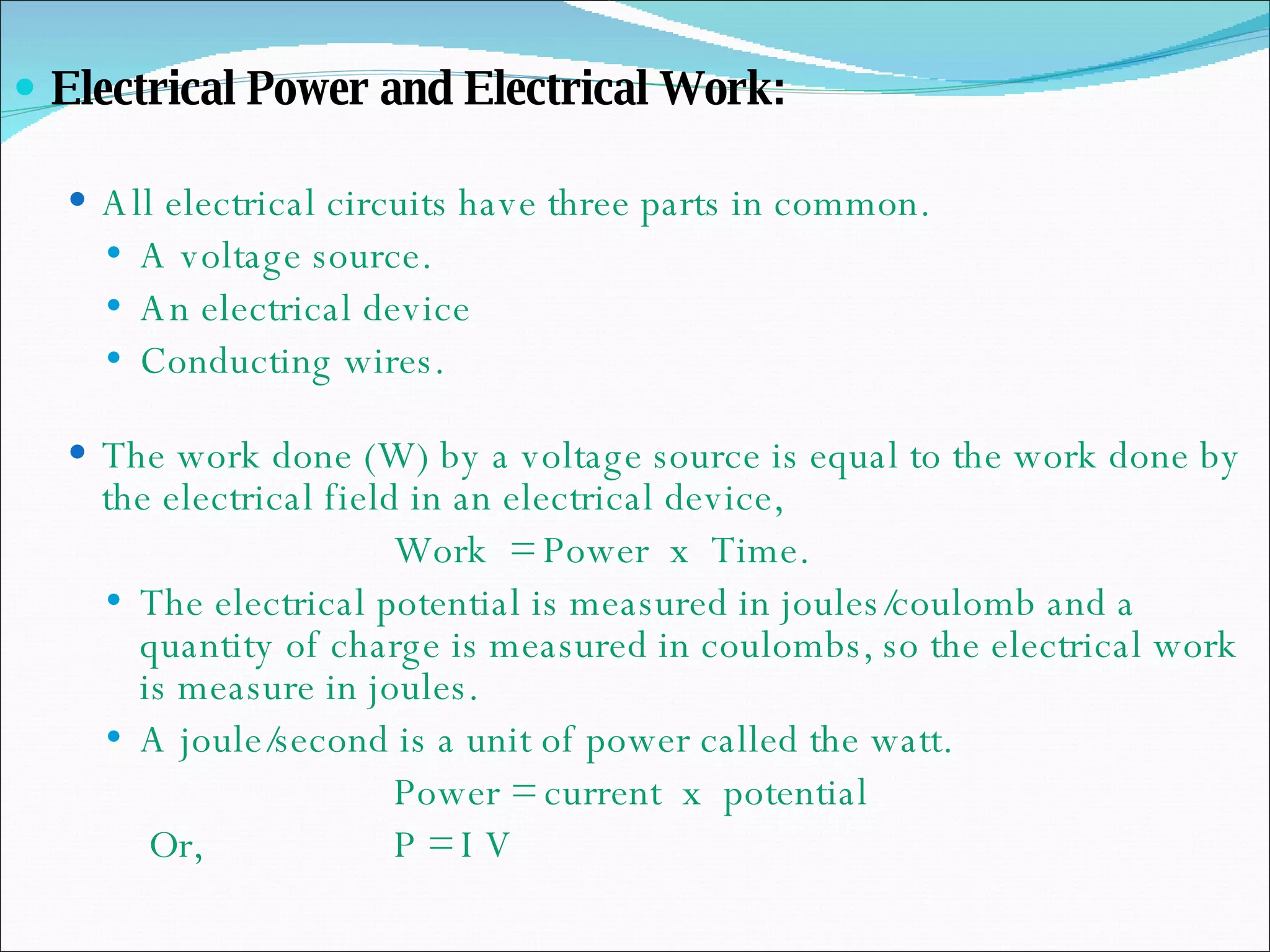 ELECTRICITY AND MAGNETISM | PPT