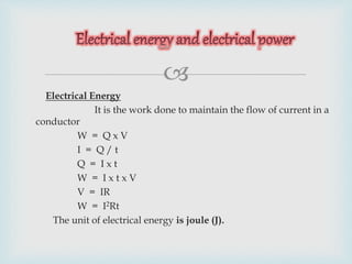 Electricity (physics) class 10th | PPTX