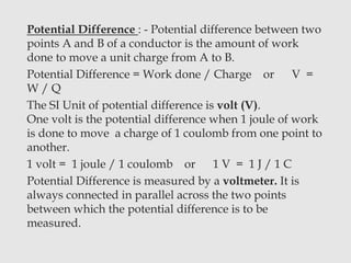 Electricity (physics) class 10th | PPTX