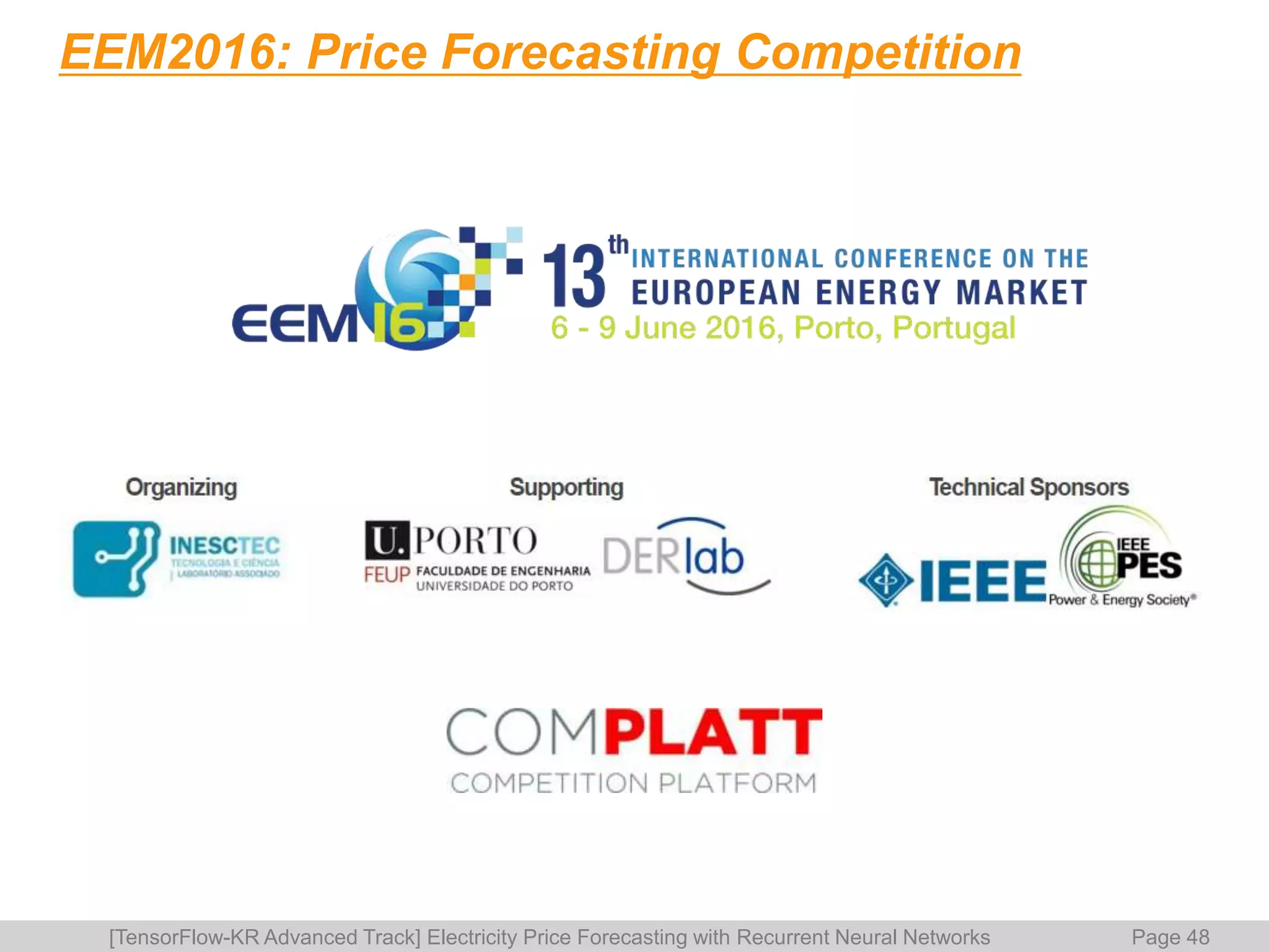 Electricity Price Forecasting With Recurrent Neural Networks Ppt