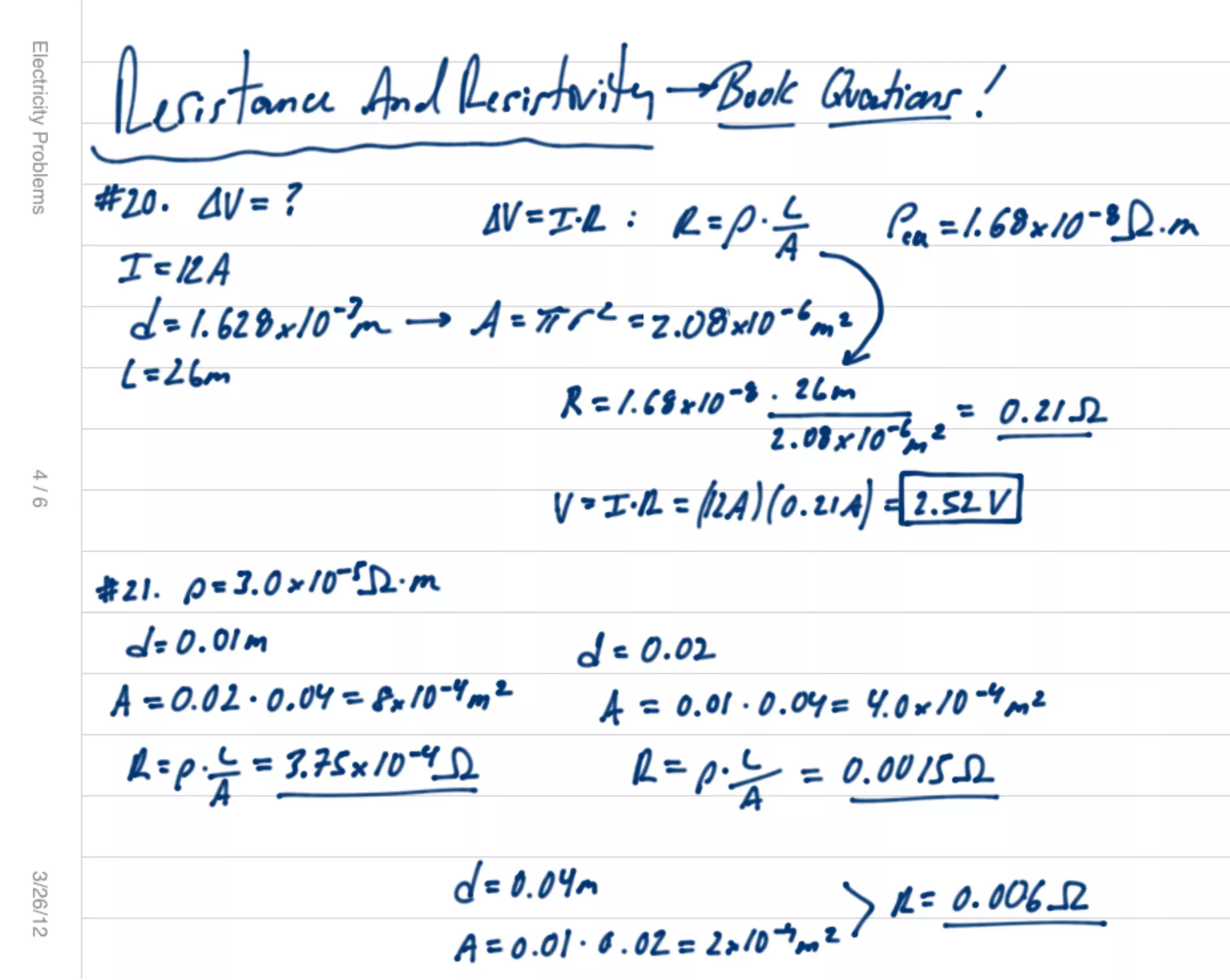 Electricity problems key | PDF