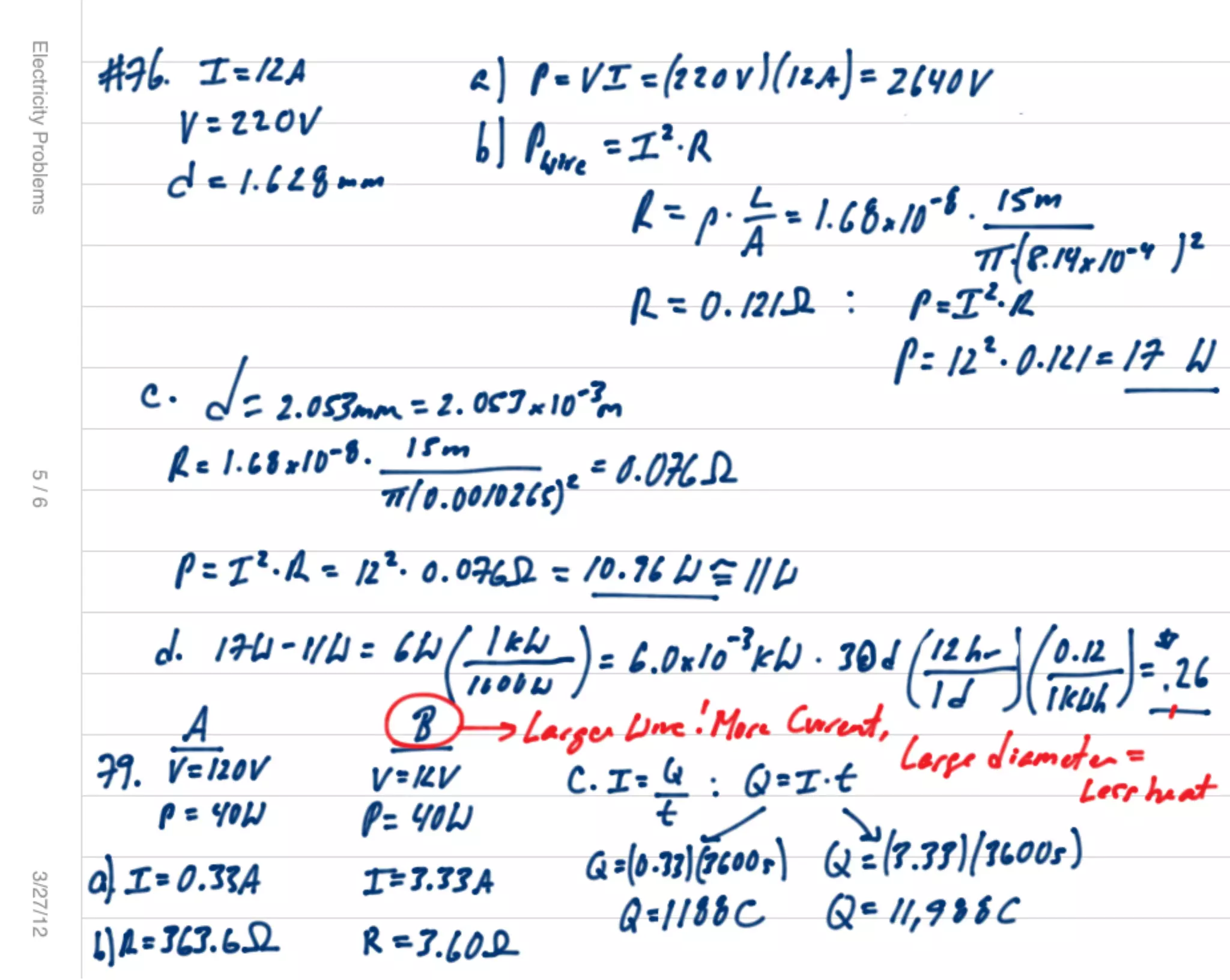 Electricity problems key | PDF