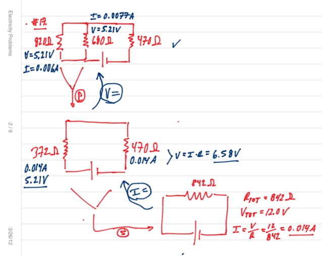 Electricity problems key | PDF