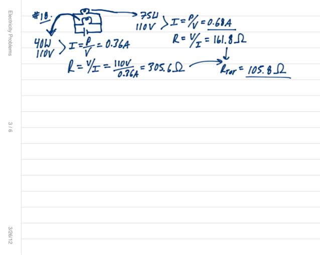 Electricity problems key | PDF