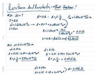 Electricity problems key | PDF