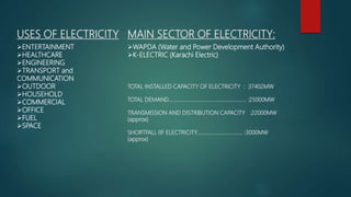 Electricity production and consumption in pakistan | PPTX