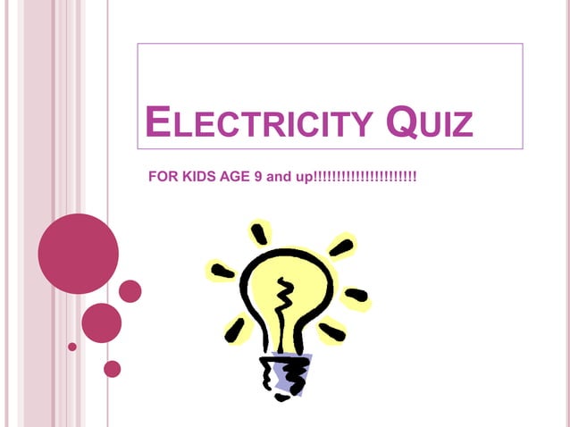 Electricity quiz | PPT