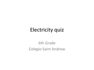 Electricity quiz (1) | PPT