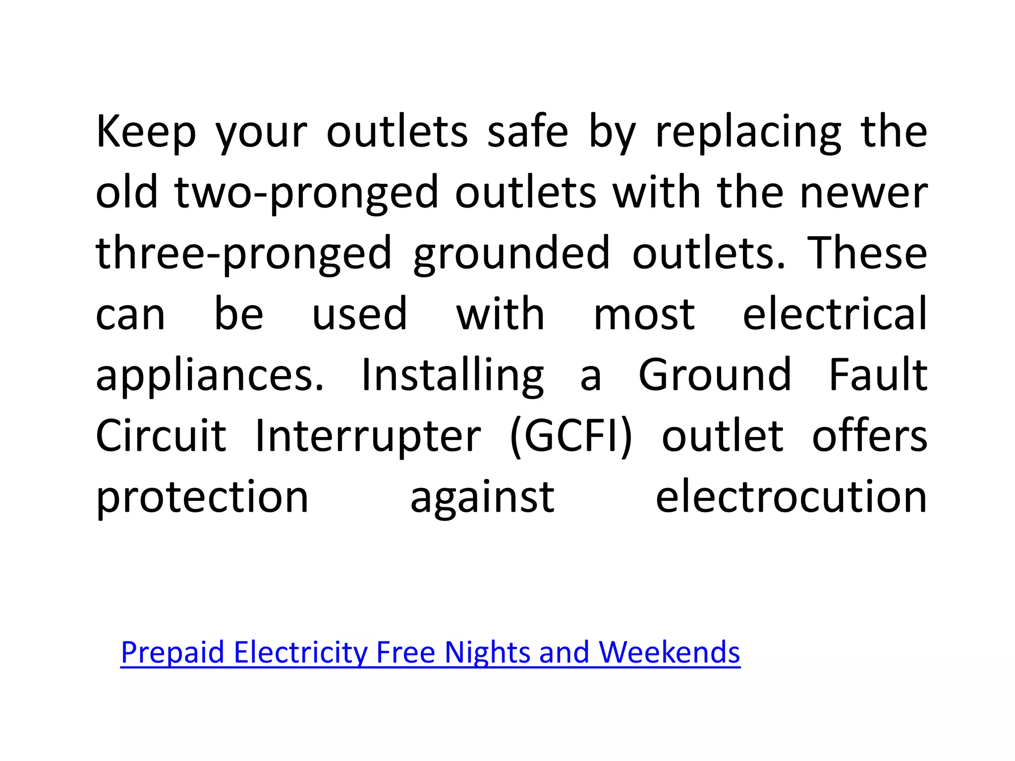 Electricity Safety Tips | PPTX
