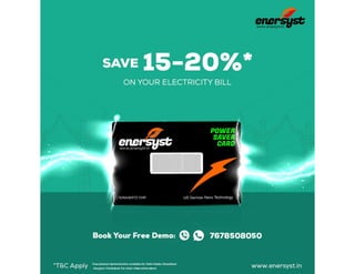 Buy Electricity Saving Card Online at Enersyst | PPT