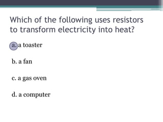 Electricity study guide | PPT