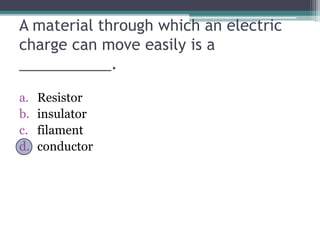 Electricity study guide | PPT
