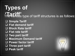 Electricity tariff types | PPTX | Gas and Electric | Home Utilities