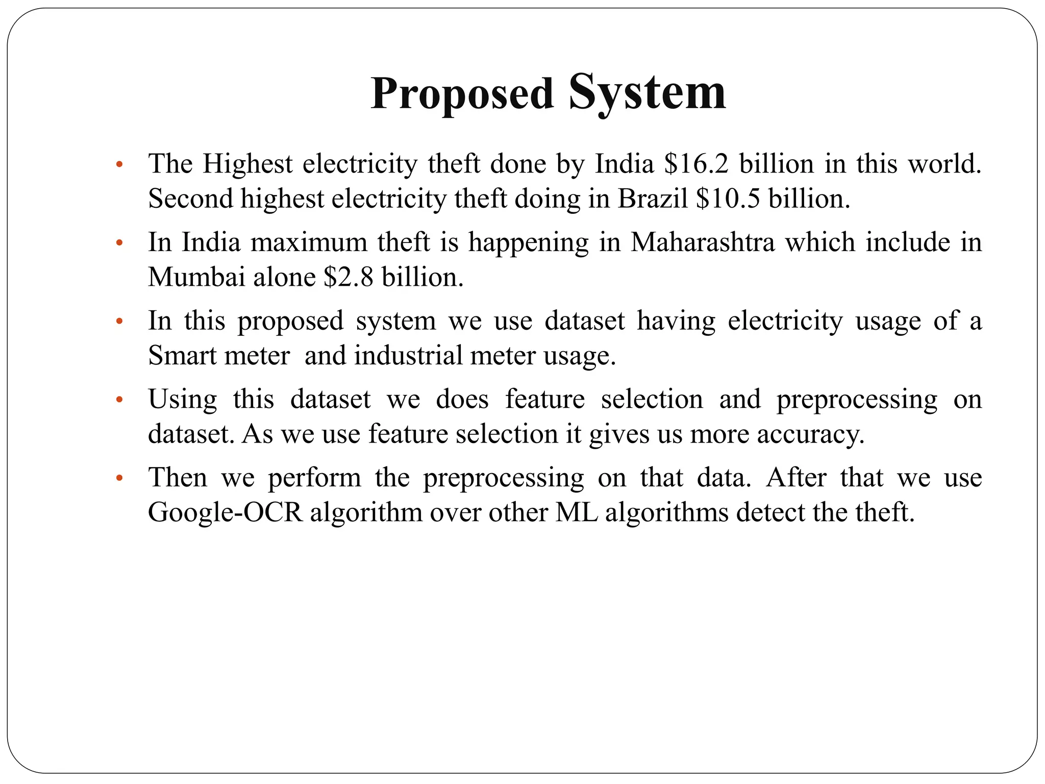 Electricity theft detection using image processing | PPTX
