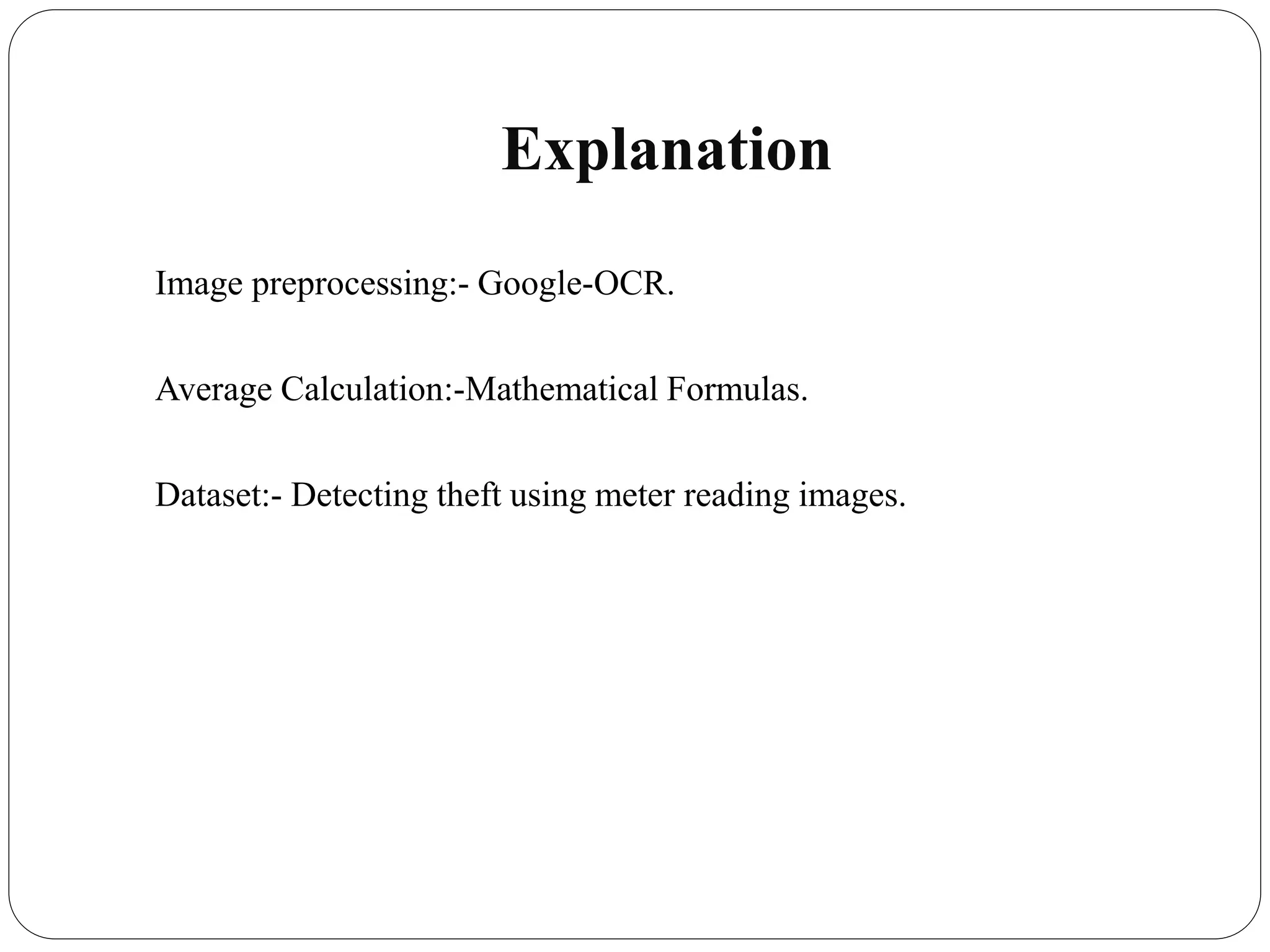 Electricity Theft Detection Using Image Processing Pptx