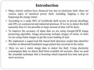 Electricity theft detection using image processing | PPTX