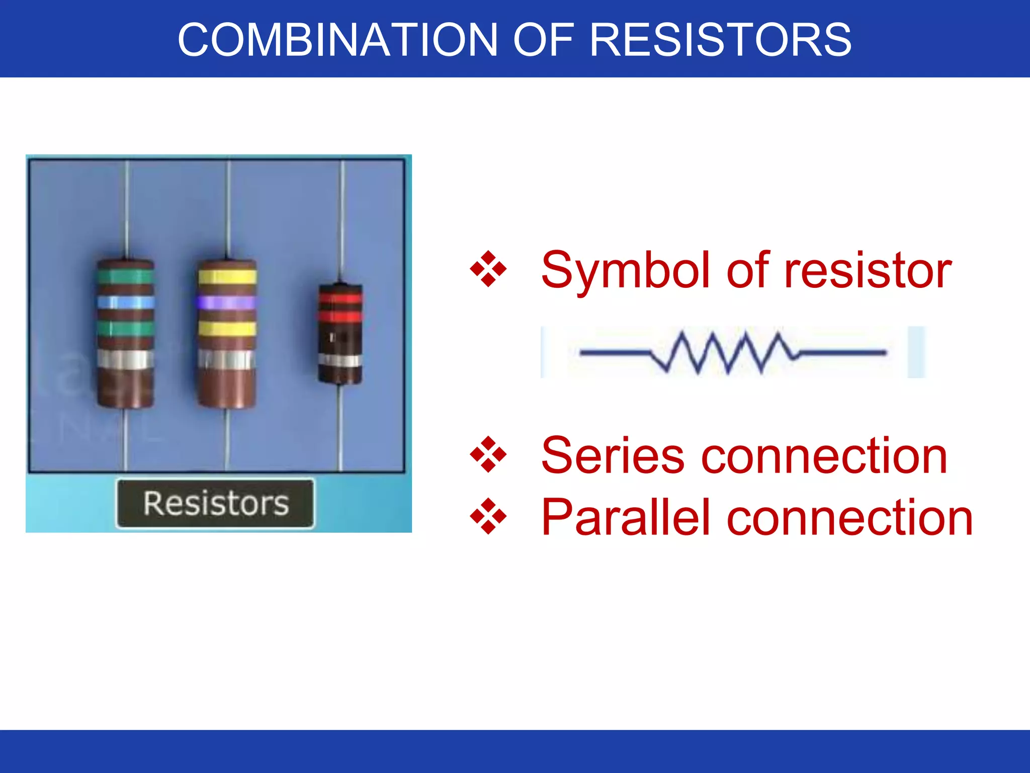 Electricity Resistors In Series And Parallel Pptx Physics Science