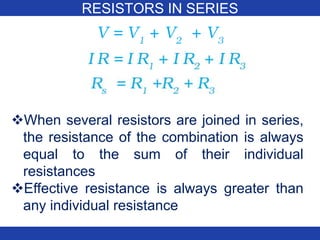 Electricity - Resistors in series and parallel | PPTX