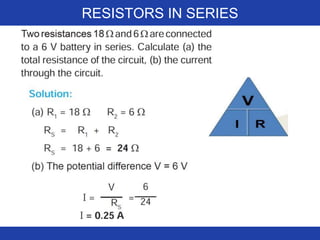 Electricity - Resistors in series and parallel | PPTX