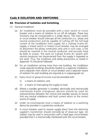 ELECTRICITYWIRING REGULATION for safety of | PDF