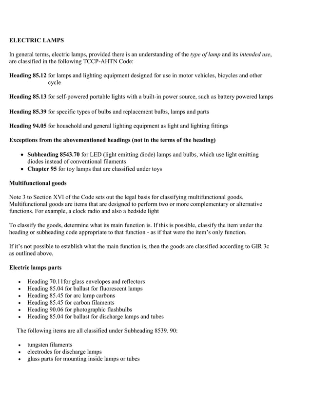 Electric lamps | PDF