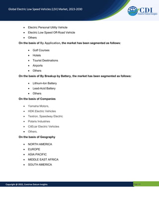 Electric Low Speed Vehicles (LSV) Market Growing Trends and Demands ...