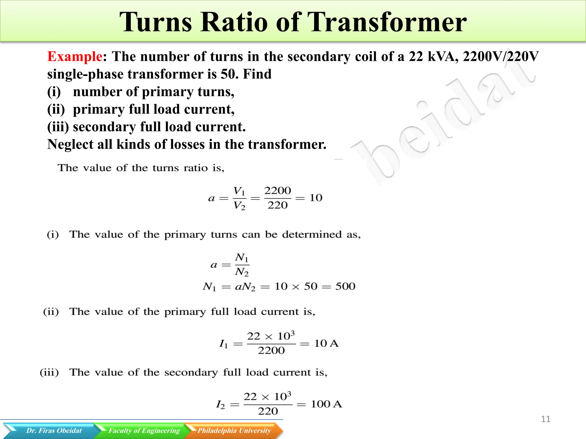 Electric Machines I Transformers. Dr. Firas Obeidat.pdf