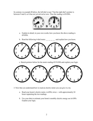 Electric meter reading | PDF