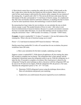 Electric meter reading | PDF