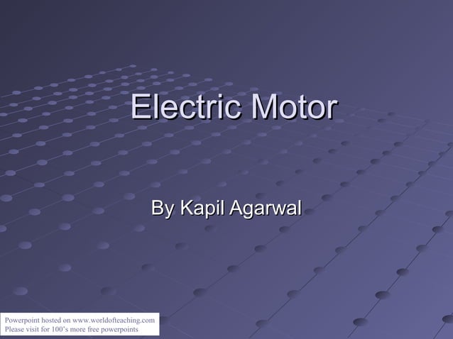 Electric motor | PPT