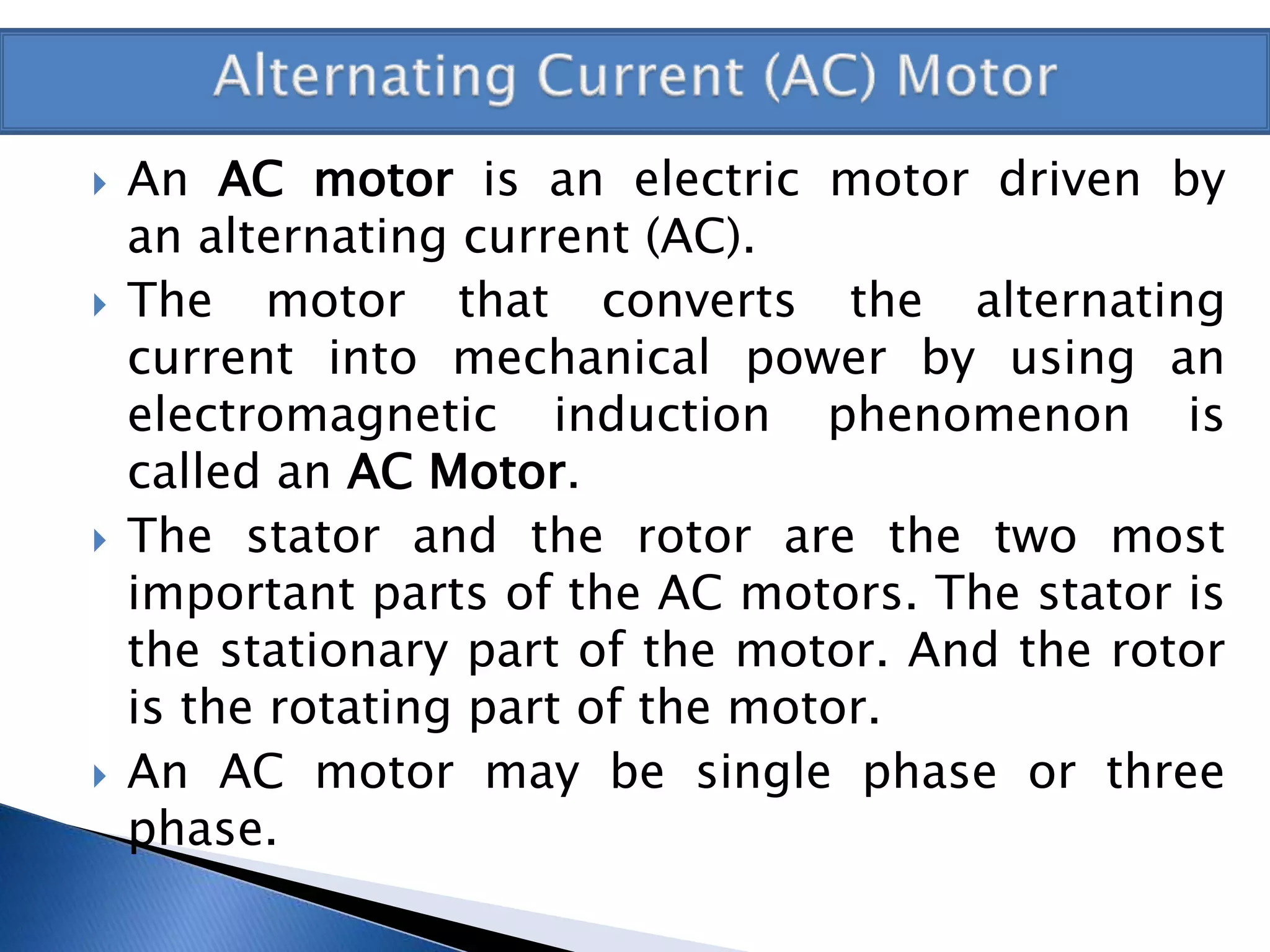 Electric motor | PPTX