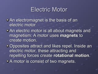 Electric Motor animation class X Science CBSE,TBSE.ppt