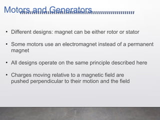 Electric Motor and Generator for grade 12 | PPT