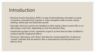 Electric muscle stimulation physiotherapy.pptx | Physical Therapy | Wellness