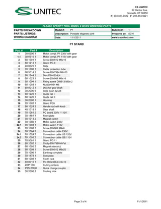 CS Unitec Electric Magnetic Drills Schematic: P1 | PDF | Radio Control ...