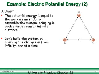 Electric Potential Energy Examples