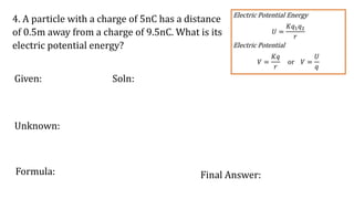 Electric Potential Formula