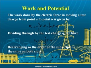 Electric Potential And Gradient - Fied Theory | PPT