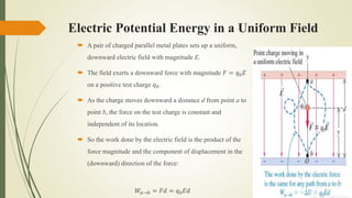 Electric potential energy in a uniform field | PPTX