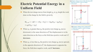 Electric potential energy in a uniform field | PPTX