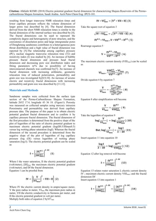 Electric potential gradient fractal dimension for characterizing ...