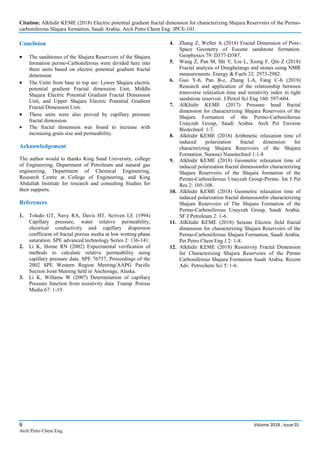 Electric potential gradient fractal dimension for characterizing ...