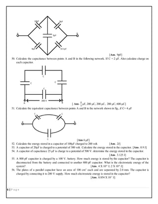 Electric potential numericals | DOCX