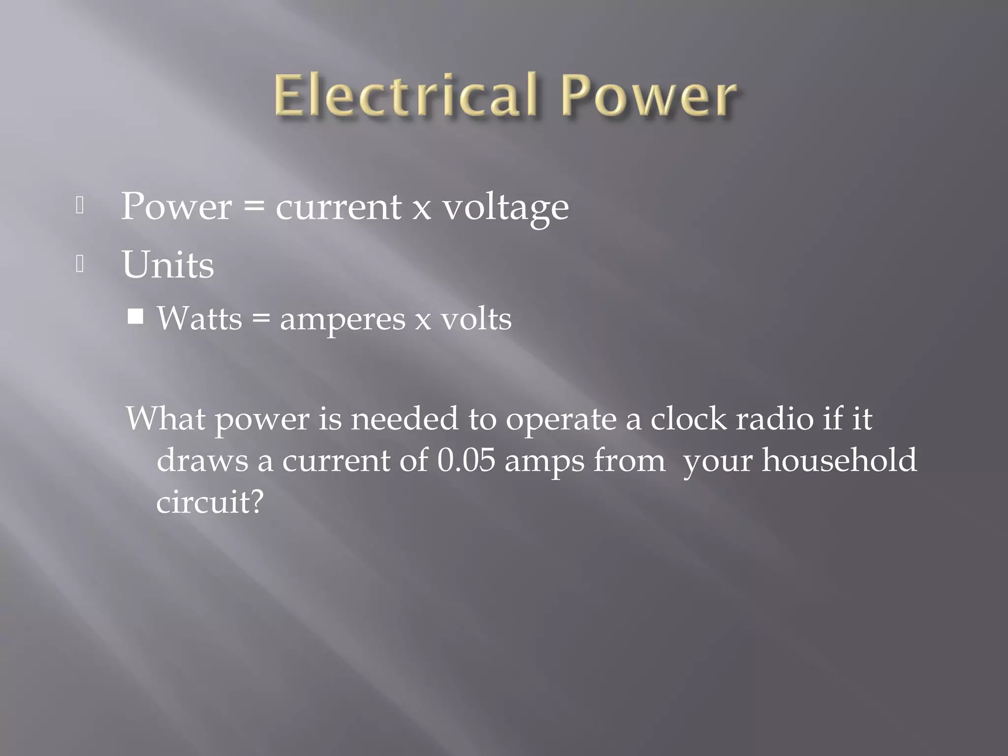 Electric power | PPT