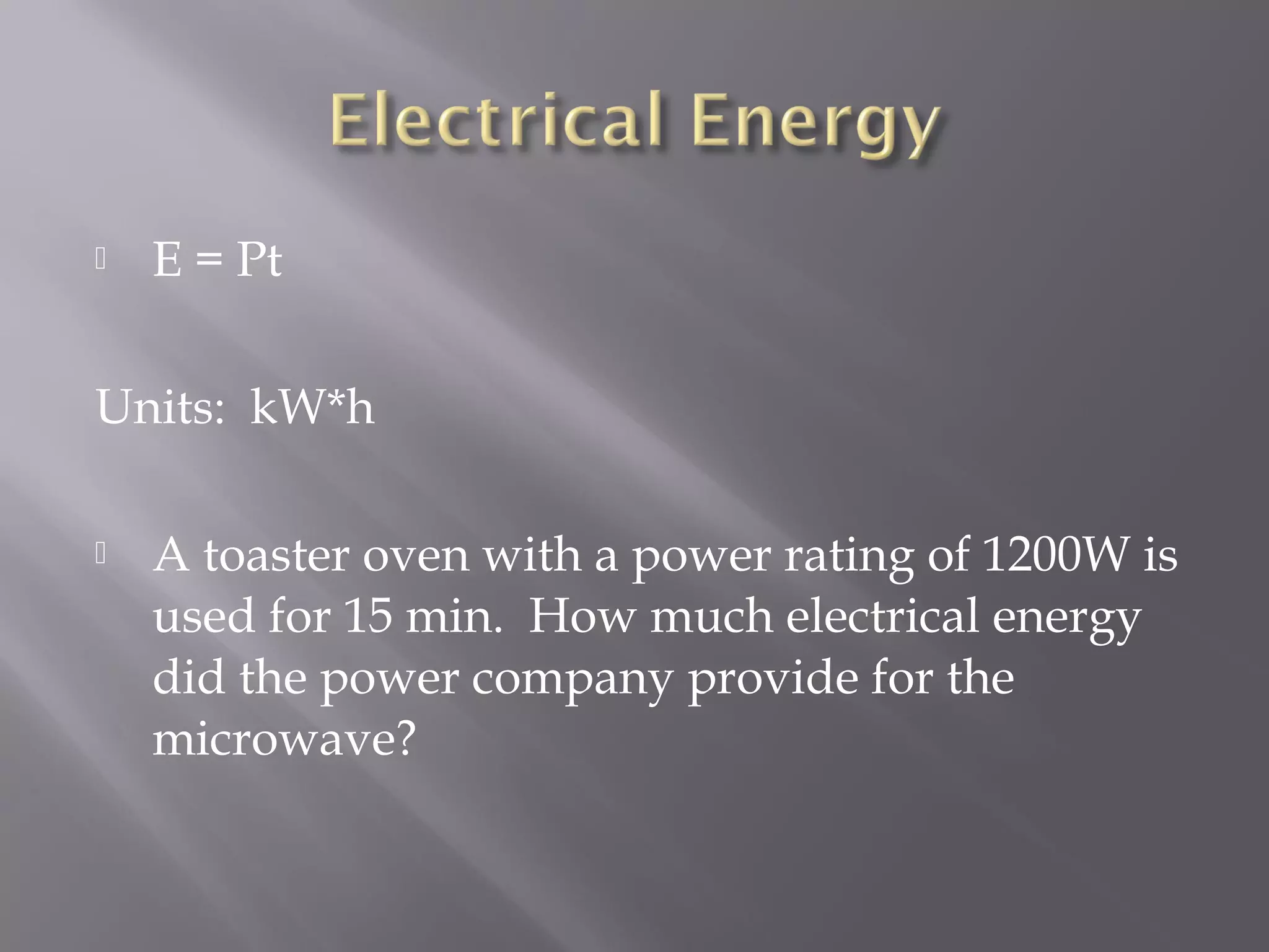 Electric power | PPT