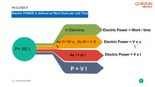 Electric power and energy class 10 | PPTX