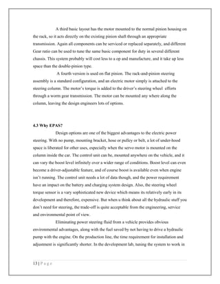 EPAS report Electric power assisted steering | DOC