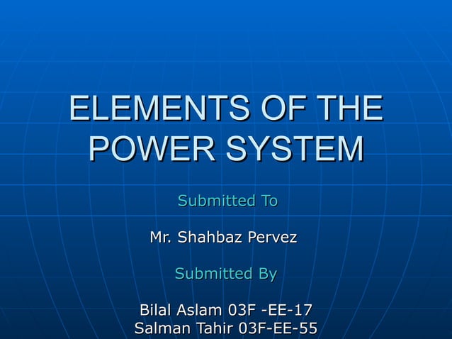 Electric power system | PPT