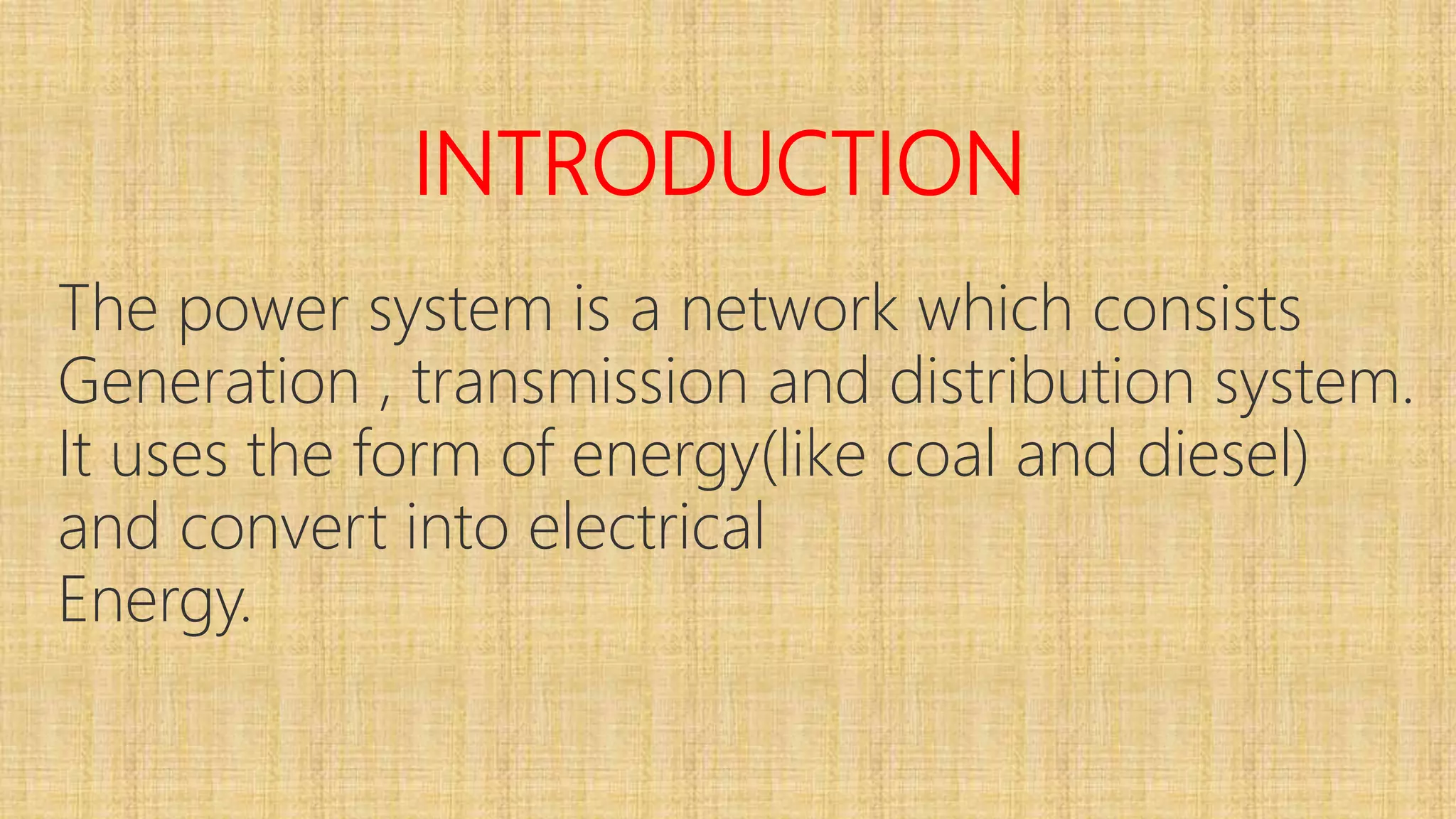 Electric power system | PPTX