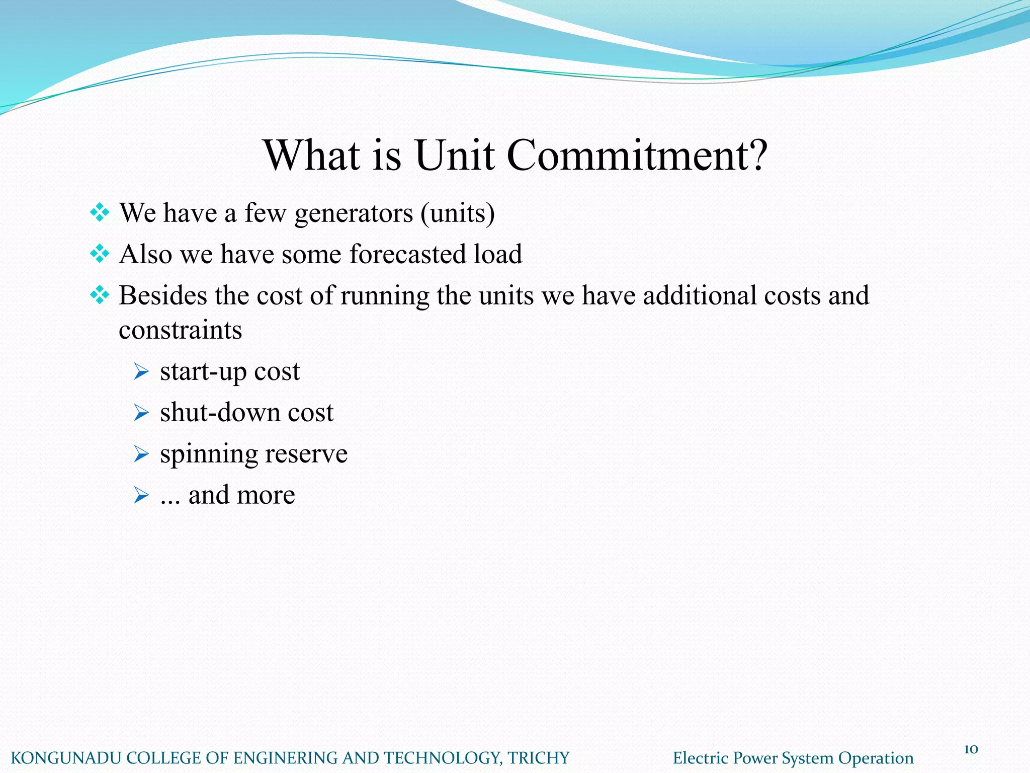 Electric power system operation. | PPTX